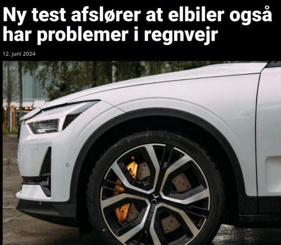 “Ny test afslører at elbiler også har problemer i regnvejr ...