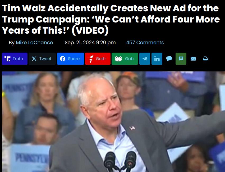 Tampon Tim : “we can’t afford four more years of this” : alle ...